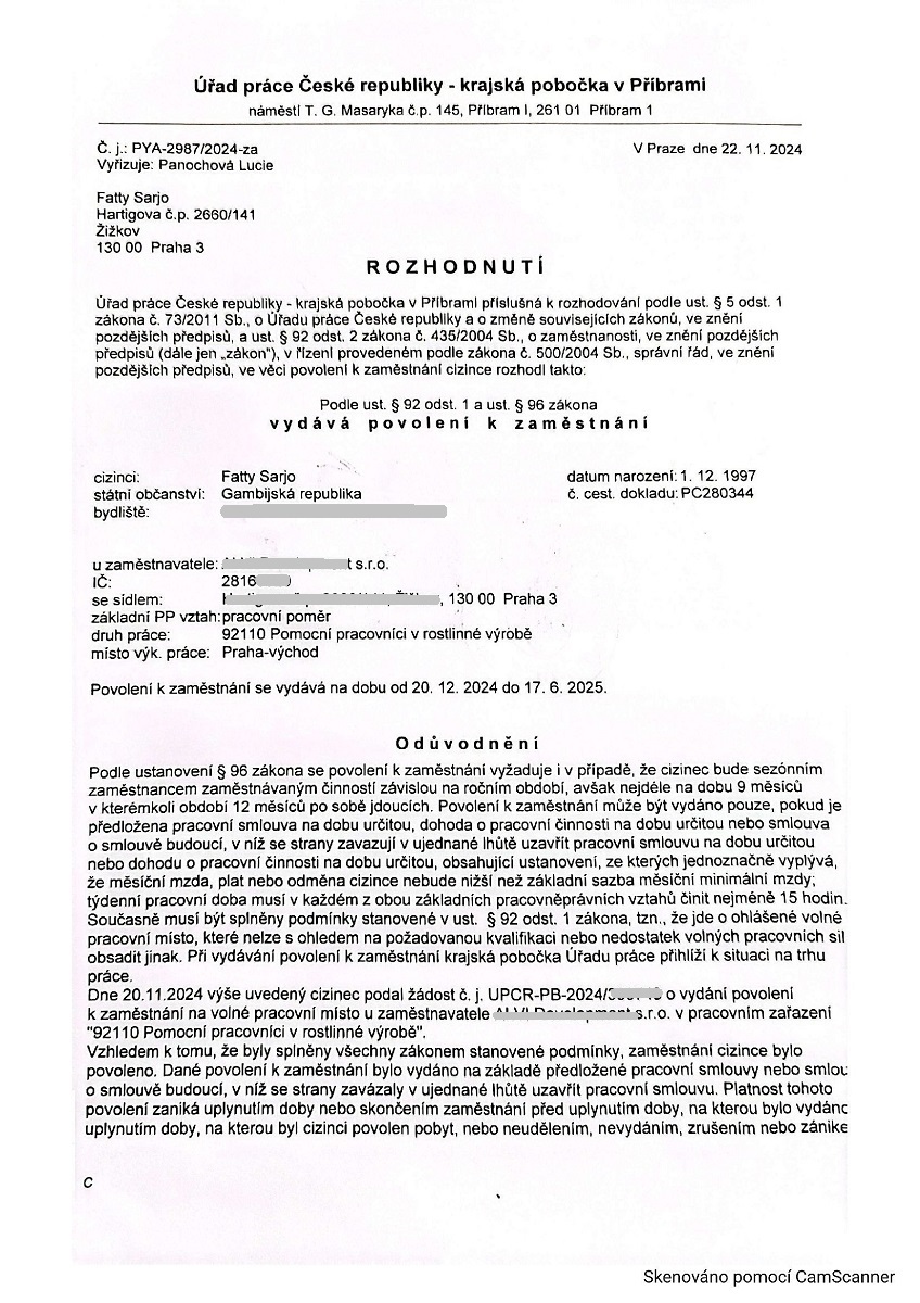 Seasonal work permit to Czech Republic for 3, 6 or 9 monthsInvitation ...